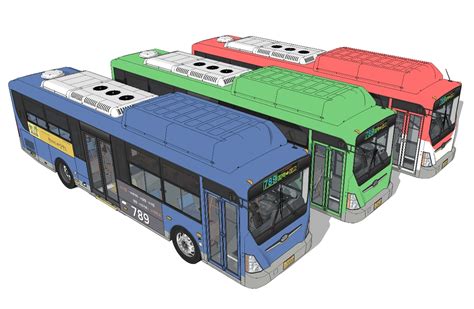 저용량 고퀄리티 저상 버스내부3종배경용3종