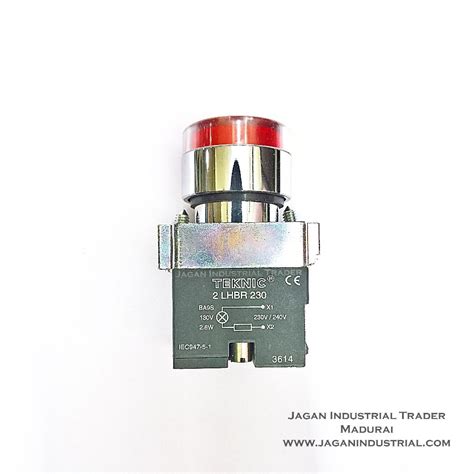 Teknic Illuminated Red Push Button For Panel Board Model No 2alrf