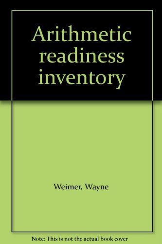 Arithmetic Readiness Inventory Weimer Wayne 9780675085465 Abebooks