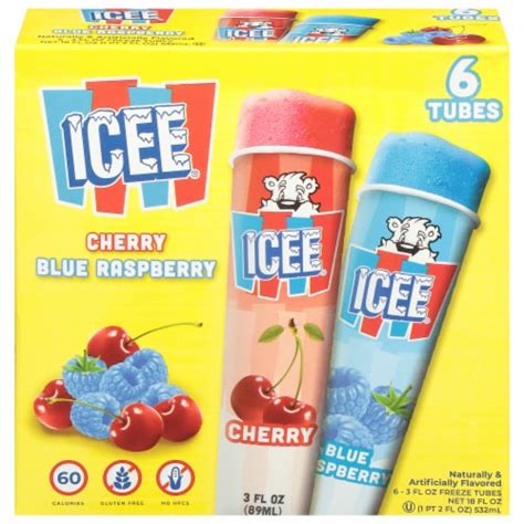 Icee® Cherry And Blue Raspberry Freeze Tubes 6 Ct 3 Fl Oz Smiths