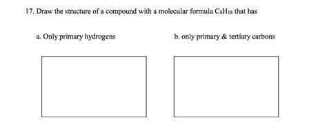 Solved Draw The Structure Of A Compound With A Molecular