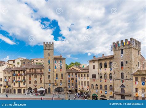 Piazza Of Arezzo Stock Image Image Of Historic Facade 61004349
