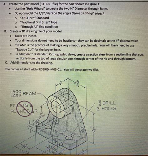 solved a create the part model sldprt file for the part