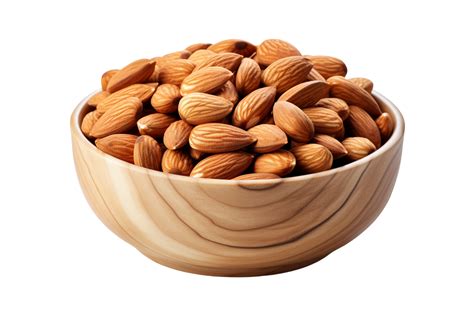 Bowl Of Almonds On Isolated Backgroundhealth Food Conceptcreated With
