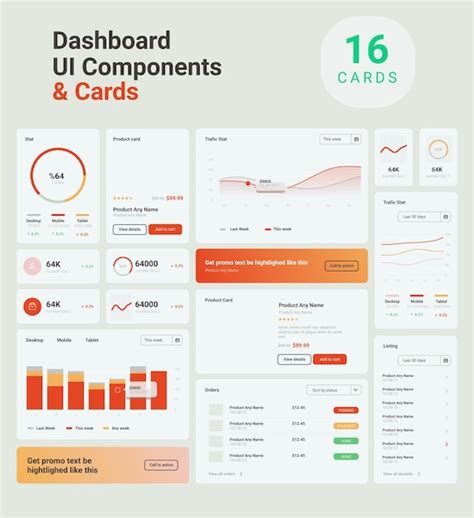 premium vector ui elements for dashboard or web project