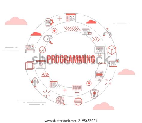 Programming Concept Icon Set Template Banner Stock Vector Royalty Free 2195653021 Shutterstock