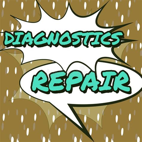 sign displaying diagnostics repaira program or routine that helps a