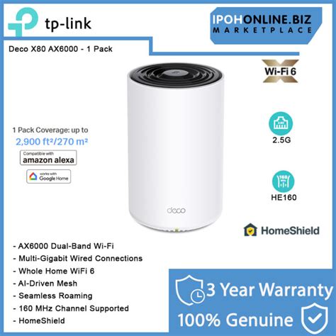 Tp Link Deco X Ax Whole Home Ai Driven Dual Band Mesh Wifi Router Pack Lazada