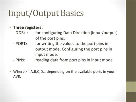 Avr Programming Basics