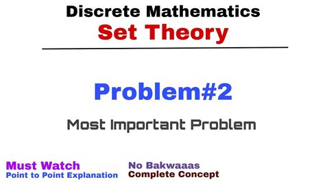 16 Set Theory Problem2 Complete Concept Discrete Mathematics Youtube