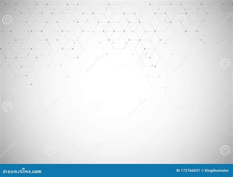 Vector Hexagonal Background Digital Geometric Abstraction With Lines