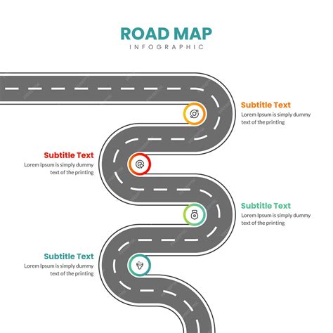 Premium Vector Roadmap Infographic Design Template With Place For