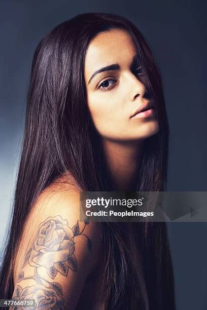 Brunette Tattoo Photos And Premium High Res Pictures Getty Images