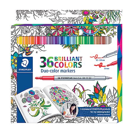 Staedtler Duo Ended Markers Fiber Tip 10 Mm30 Mm Assorted Colors Pack