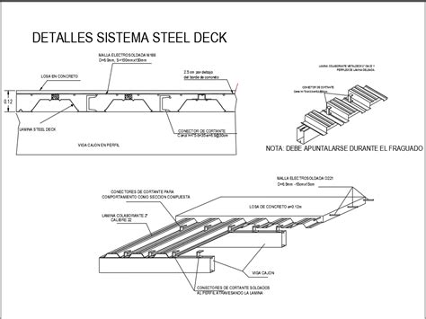 Slab Detail On Steeldeck In Autocad Cad Download 128 Kb Bibliocad