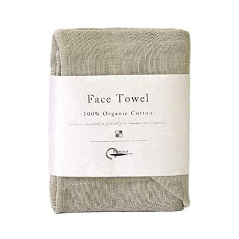 Nawrap 100 Organic Cotton Face Towel Japanese Weave Green
