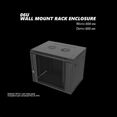 Network Passive Racks 6u Wall Mount Rack Enclosure Spcc Cold Rolled Steel