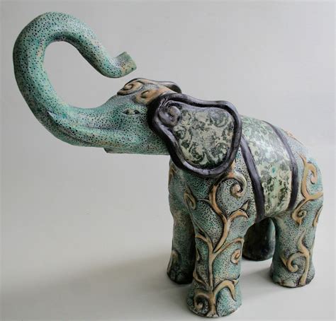Ceramic Elephant Sculpture At Jennifer Hagan Blog