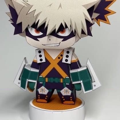 Diy Kit Mô Hình Giấy Katsuki Bakugo My Hero Academia Trang Trí