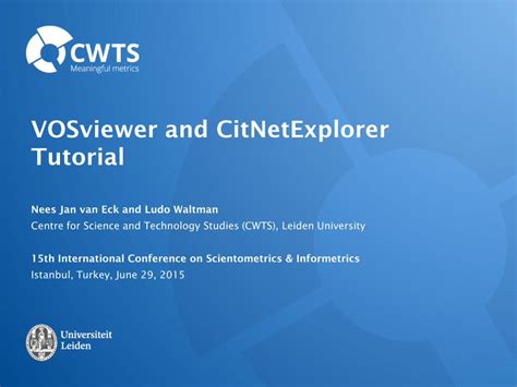 Pdf Vosviewer And Citnetexplorer Tutorial Dokumentips