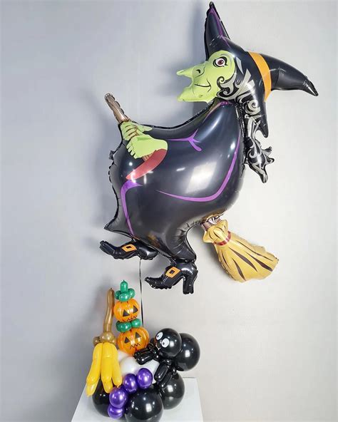Halloween Witch Foil Balloon Decoration Centerpiece Just Joy Events