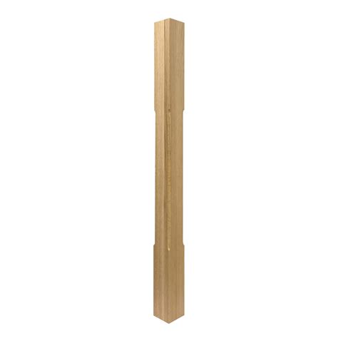 Unfinished Shaved Edge Red Oak Stair Post 3 12 X 48 Cosmaroma Home