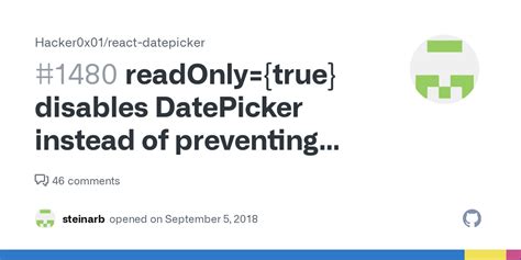 readonly {true} disables datepicker instead of preventing edit and