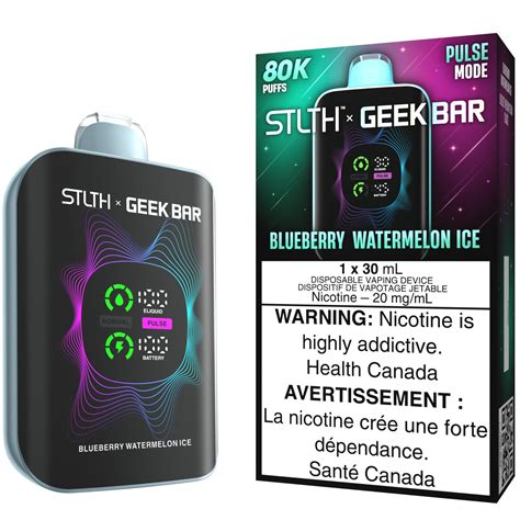 Stlth X Geek Bar Disposable Vape Blueberry Watermelon Ice Cloud Island Vapour