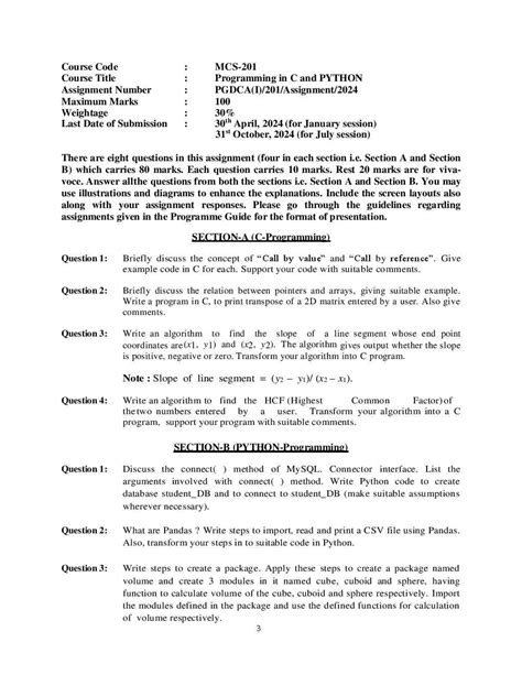 Download Ignou Mcs 201 Solved Assignment 2024 Pdf