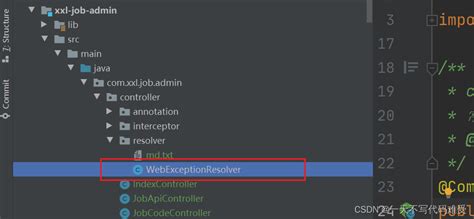xxljob调度中心里面的全局异常类，webexceptionresolver这个类作用，与源码解析 csdn博客