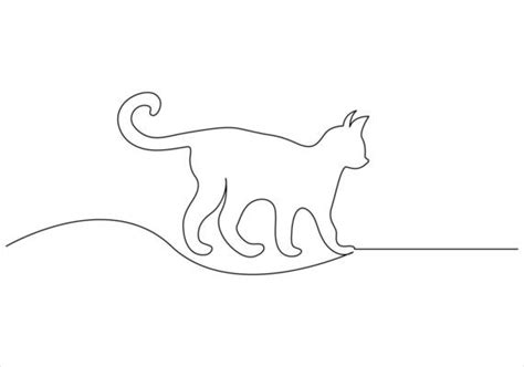 Cat Tracing Vector Art Icons And Graphics For Free Download