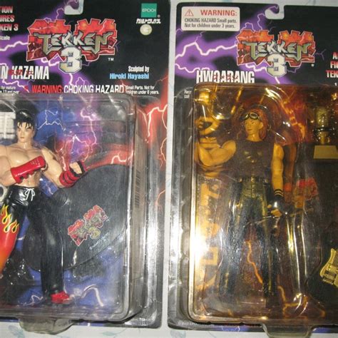 Vintage TEKKEN 3 Jin Kazama Hwoarang Action Figures SET At 11000 00