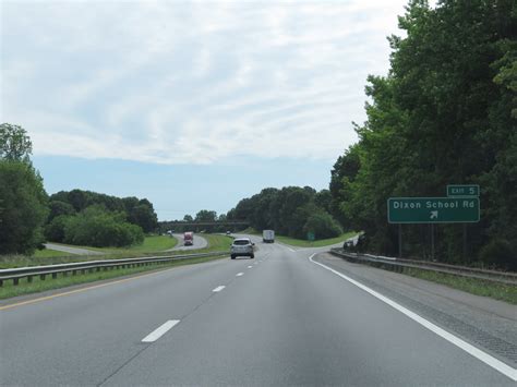 North Carolina Interstate 85 Northbound Cross Country Roads