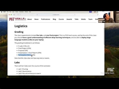 free video efficientml ai introduction to efficient machine learning from mit han lab class