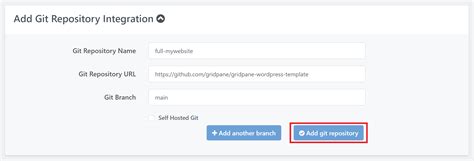 using the gridpane git integration gridpane