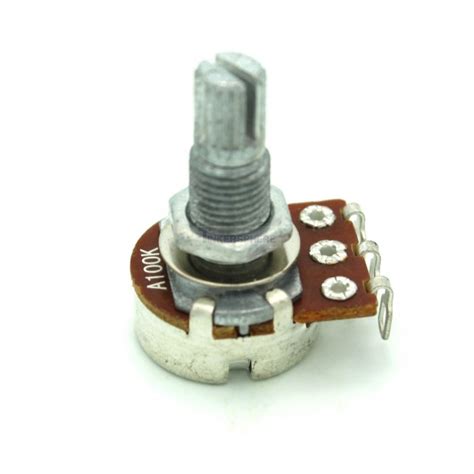 3 49 A100k Logarithmic 100k Ohm Potentiometer Tinkersphere