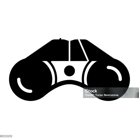 쌍안경 솔리드 아이콘 골프 개념 장비 흰색 배경에 쌍안경 안경 기호 모바일 웹 디자인을 위한 문자 모양으로 된 쌍안경 장치