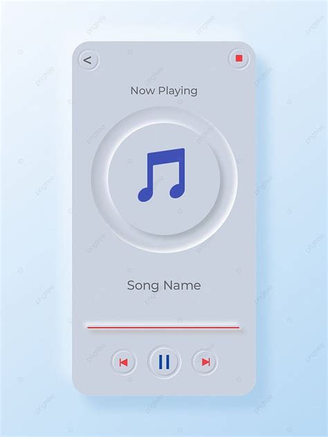 Neumorphism 3d Music Player Background Design Ui Wallpaper Image For