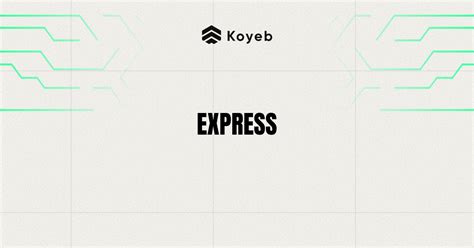 Deploy Express One Click App Koyeb