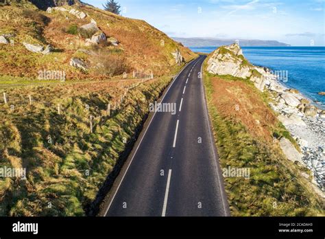Causeway Coastal Route Aka Antrim Coast Road A2 On The Atlantic Coast