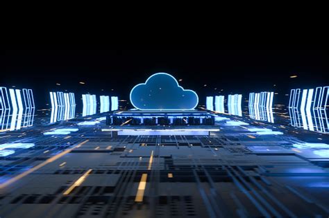 초록의 3d 렌더링 인공 지능의 컴퓨터 칩 클라우드 컴퓨팅에 대한 스톡 사진 및 기타 이미지 클라우드 컴퓨팅 데이터 배경 주제 Istock