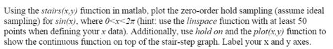 Solved Using The Stairs X Y Function In Matlab Plot The Chegg