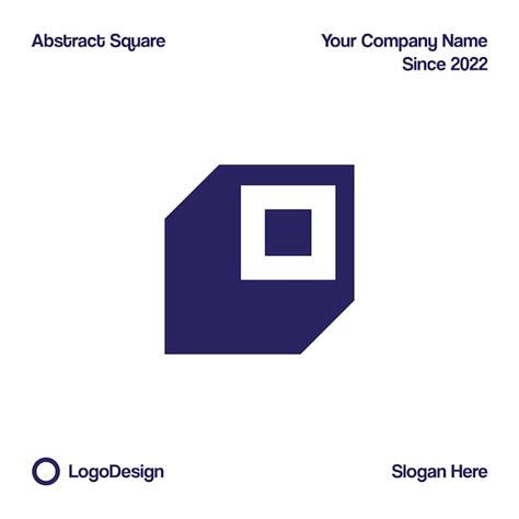 Abstract Square Logo Simple Abstract Square Shape Logo Design Template