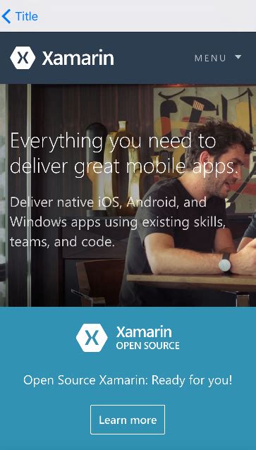 Uiwebview Not Able To View Pushviewcontroller In Xamarinios Stack