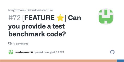 Feature ⭐ Can You Provide A Test Benchmark Code · Issue 72