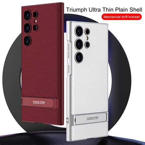 เคสโทรศพทมอถอหนง แบบบางพเศษ พรอมขาตง สาหรบ Samsung Galaxy S Ultra GKK Triumph Ulta