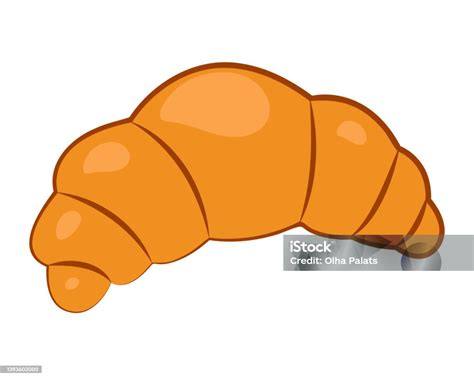 크로와상 아이콘 흰색 배경에 고립 된 컬러 이미지 벡터 일러스트 레이 션 빵집에 대한 스톡 벡터 아트 및 기타 이미지 빵집 카페 프랑스 Istock