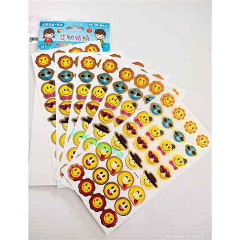 Jual 5of Sticker Fancy B Sticker Emoji Lucu Isi 6 Lembar Shopee Indonesia