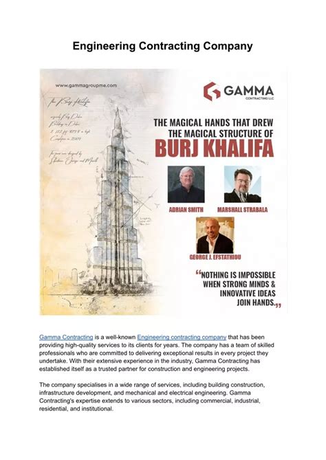 Ppt Engineering Contracting Company Gamma Contracting Powerpoint Presentation Id 12176664