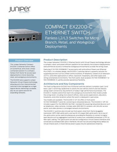 Ex Series Ethernet Switches Juniper Networks Pdf Catalogs